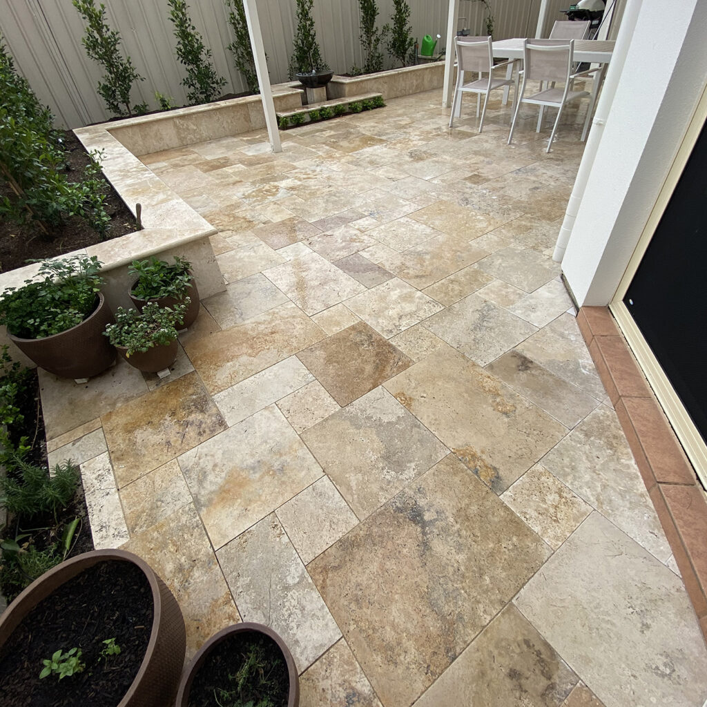 Super Light Tumbled Travertine Pavers | Natural Stone Pavers Adelaide